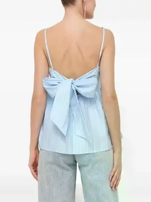 TWINSET Striped Top With Bow Detail