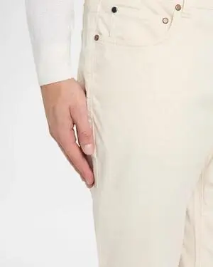 Boglioli Slim Straight-leg Cotton-blend Trousers - White