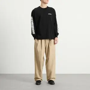 NEIGHBORHOOD Ls-1 Distorted Logo Long Sleeve T-shirt - Black