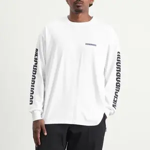NEIGHBORHOOD Ls-1 Distorted Logo Long Sleeve T-shirt - White