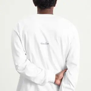 NEIGHBORHOOD Ls-1 Distorted Logo Long Sleeve T-shirt - White