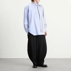 Comme Des Garçons Wide Leg Wool Trousers