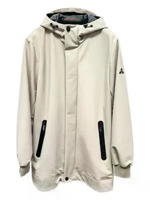HÈSKIMO Zip-fastening Hooded Coat - Neutrals