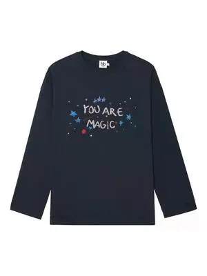 B+AB Slogan-print Long-sleeve T-shirt