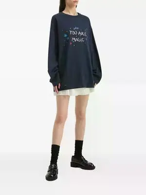 B+AB Slogan-print Long-sleeve T-shirt
