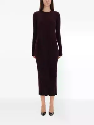 Helmut Lang Ribbed Knit Midi Dress