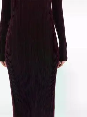 Helmut Lang Ribbed Knit Midi Dress