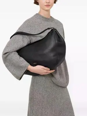 Mulberry Meadow Curved Leather Shoulder Bag