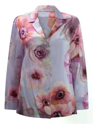 SLEEP NO MORE Floral-print Shirt - Purple