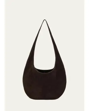WE-AR4 The 'H' Suede Hobo Bag Chocolate