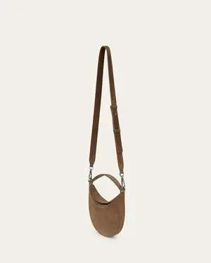 WE-AR4 The Eclipse Suede Crossbody Bag - Dune