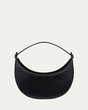 WE-AR4 The Eclipse Polished Leather Crossbody Bag - Black