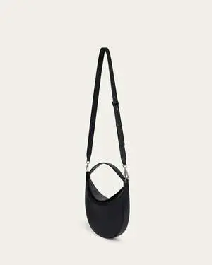 WE-AR4 The Eclipse Polished Leather Crossbody Bag - Black