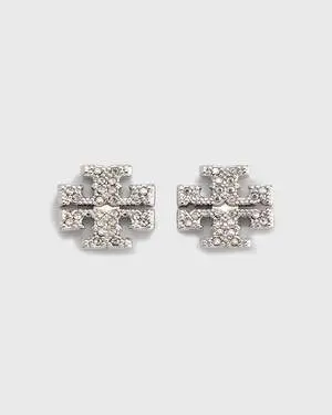 Tory Burch Icon Pavé Stud Earrings