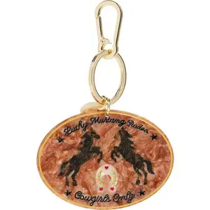 SOLAR ECLIPSE Hand-painted Rodeo Charm - Brown