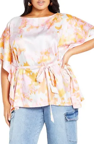 City Chic Sunset Belted Top