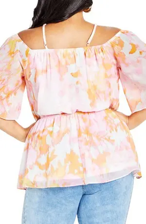 City Chic Sunset Belted Top