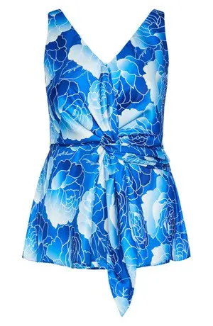 City Chic Serena Twist Floral Tank