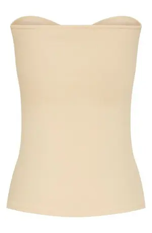 City Chic Strapless Ribbed Top