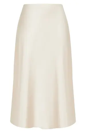 City Chic Miranda Midi Skirt - Cream