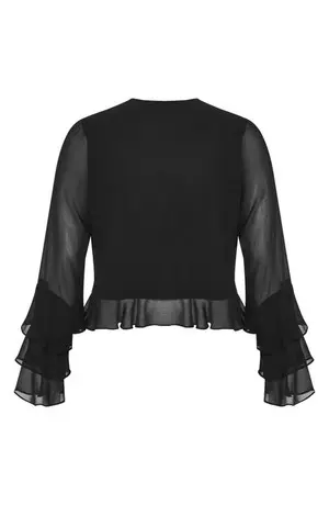 City Chic Trixie Ruffle Peplum Top