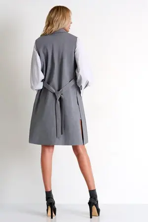Shan Belted Sleeveless Jacket