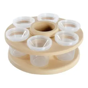 KAPLAN EARLY LEARNING COMPANY Spinning Tabletop Art Storage - Beige