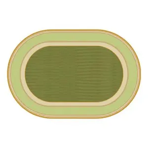 KAPLAN EARLY LEARNING COMPANY Sense Of Place Lowland Stripe Carpet4' X 6' Oval - Green