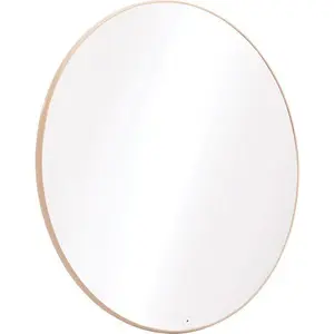 KAPLAN EARLY LEARNING COMPANY Circular Wall Mounted Mirror - Brown