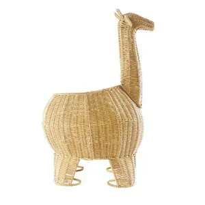 KAPLAN EARLY LEARNING COMPANY Giraffe Washable Wicker Floor Basket