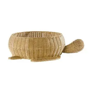 KAPLAN EARLY LEARNING COMPANY Turtle Washable Wicker Floor Basket
