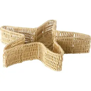 KAPLAN EARLY LEARNING COMPANY Starfish Washable Wicker Basket - Brown
