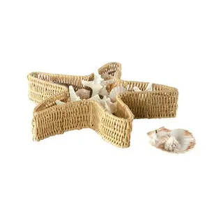 KAPLAN EARLY LEARNING COMPANY Starfish Washable Wicker Basket