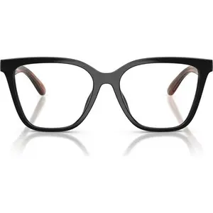 Emporio Armani 54mm Cat Eye Optical Glasses - Shiny Black/clear