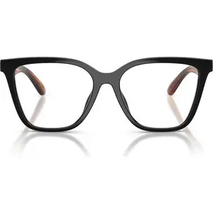 Emporio Armani 54mm Cat Eye Optical Glasses - Shiny Black/clear