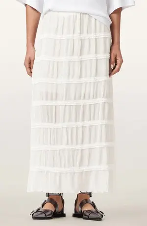 ALLSAINTS Lila Tiered Midi Skirt