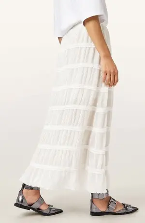 ALLSAINTS Lila Tiered Midi Skirt