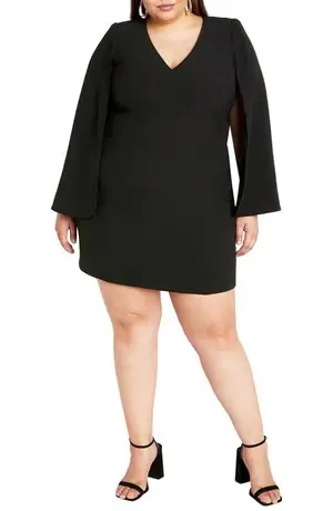 City Chic Cape Sleeve Mini Dress