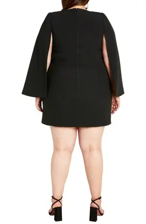City Chic Cape Sleeve Mini Dress