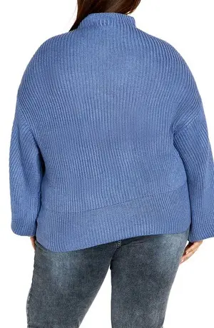 City Chic Halo Funnel Neck Rib Sweater