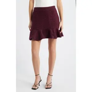 FRIENDS LIKE THESE Bouclé Mini Skirt