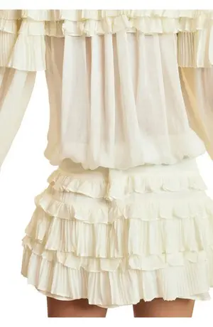 Cynthia Rowley Off-the-shoulder Ruffle Blouse - Off White