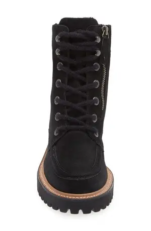 Paul Green Duke Leather Lace-up Boot - Black Sahara Leopard Combo
