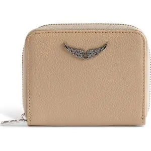 Zadig&Voltaire Mini Grained Leather Card Case - Clay