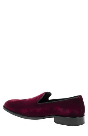 Johnston & Murphy Gavney Velvet Slip-on Loafer - Burgundy Velvet