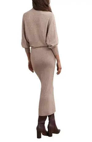 REISS Long Sleeve Maxi Sweater Dress