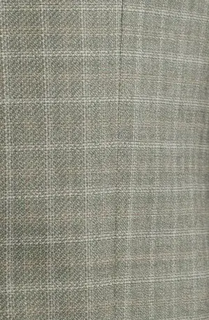 BOSS Hutson Plaid Wool Sport Coat - Medium Green