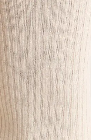 Nordstrom Ribbed Merino Wool Blend Crew Socks - Ivory