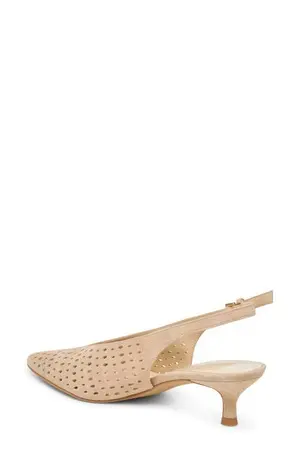Dolce Vita Alenna Slingback Kitten Heel Pumps - Camel Suede
