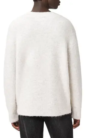 ALLSAINTS Curv Alpaca & Wool Blend Sweater - Ecru White